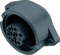 09 0216 00 07 - RD24 female panel mount connector, Contacts: 6+PE ...